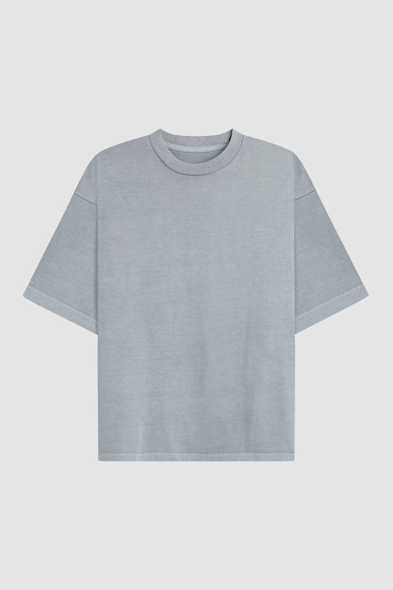 Heavyweight Cropped Tee / Washed Sky | UNI/FORM - uniformla.com