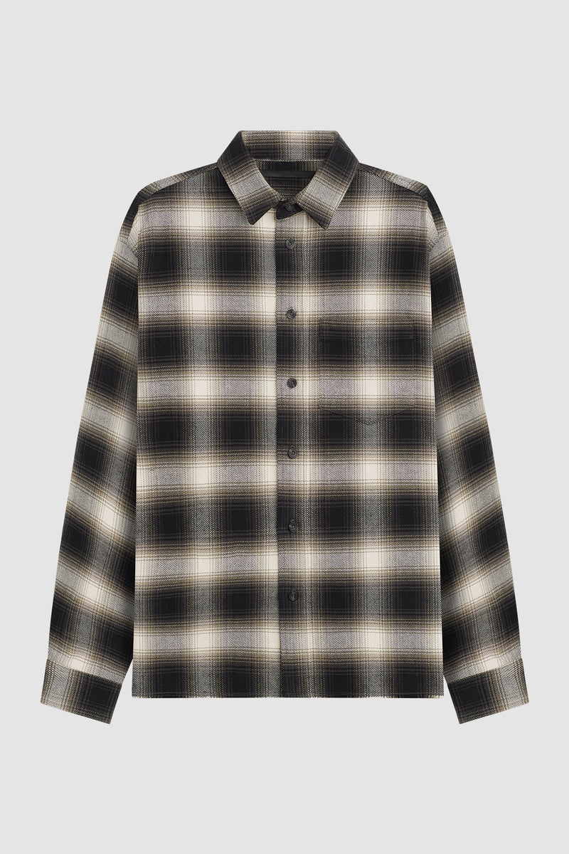 Aberdeen Relaxed Flannel / Green x Black x White | UNI/FORM - uniformla.com