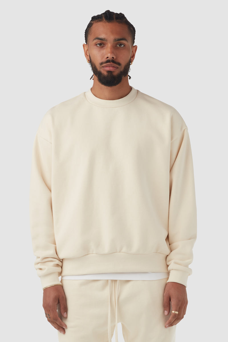 Heavyweight Studio Crew / Cream | UNI/FORM - uniformla.com