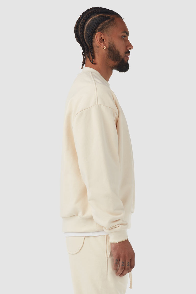 Heavyweight Studio Crew / Cream | UNI/FORM - uniformla.com