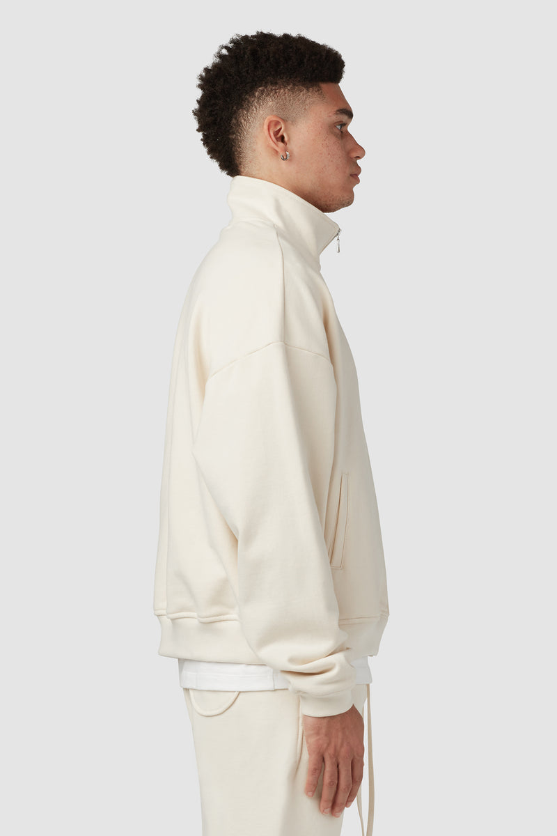 Heavyweight Studio Full Zip / Cream | UNI/FORM - uniformla.com