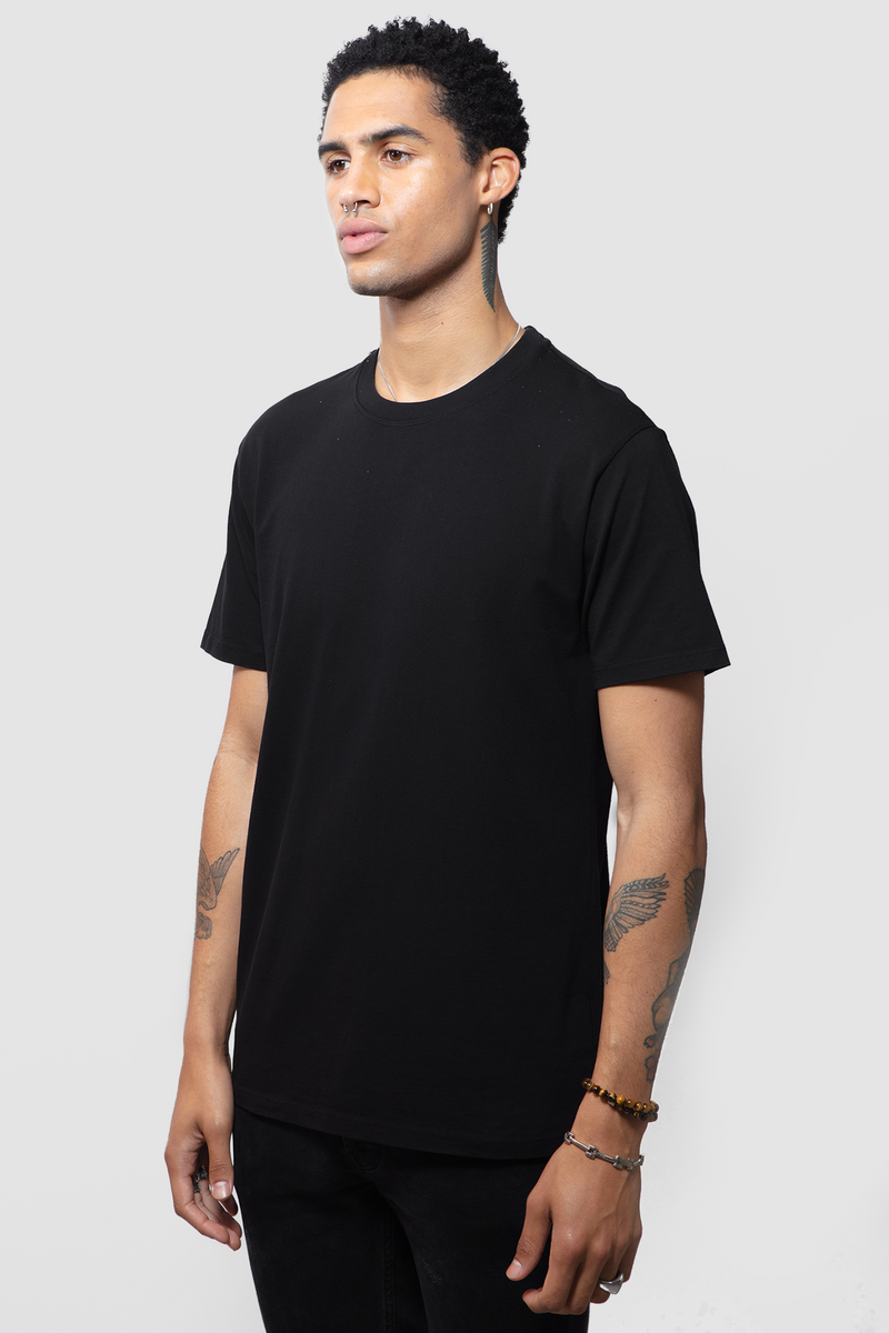 Vintage Crew Neck / Black | UNI/FORM - uniformla.com