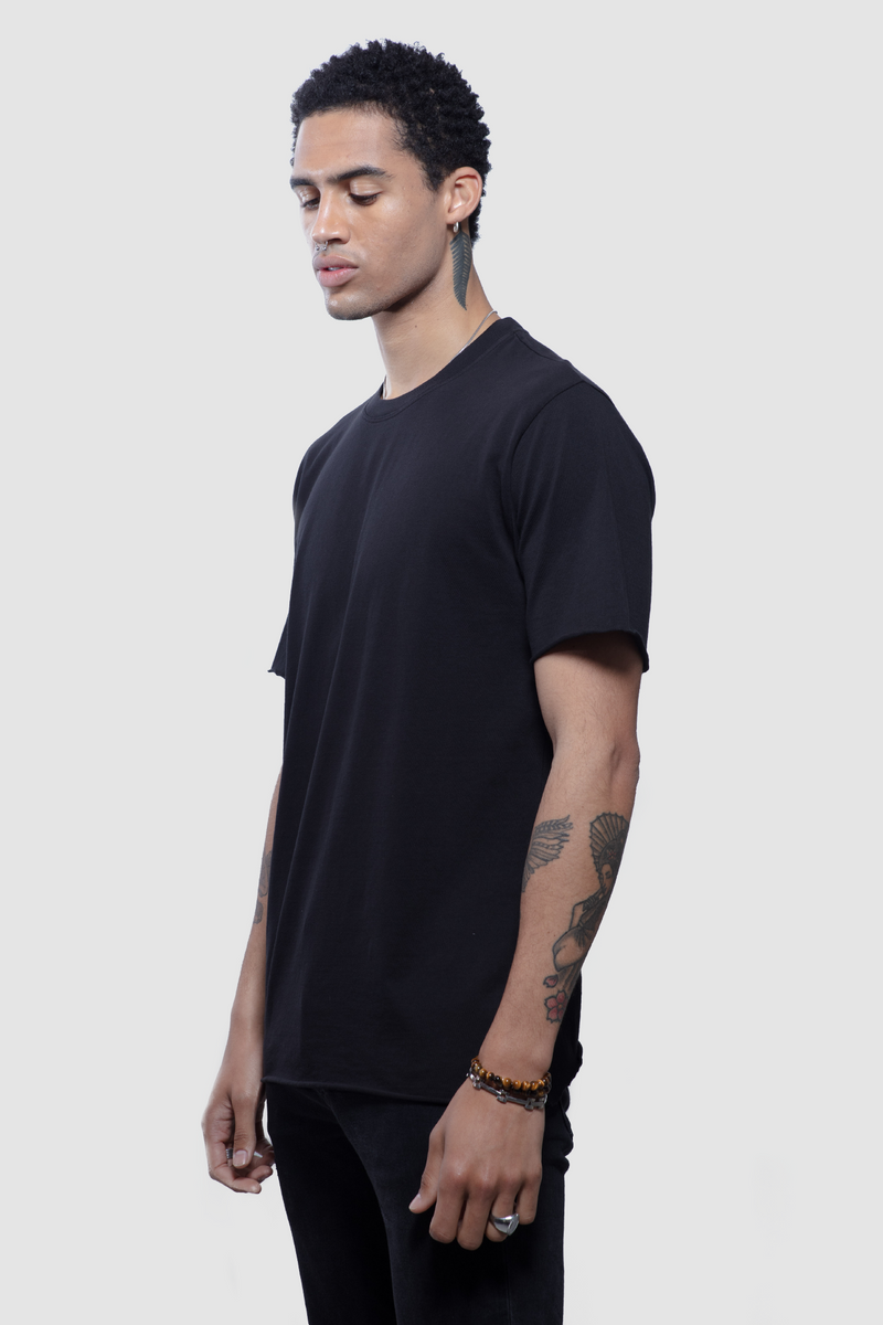 Vintage Raw Hem / Black | UNI/FORM - uniformla.com